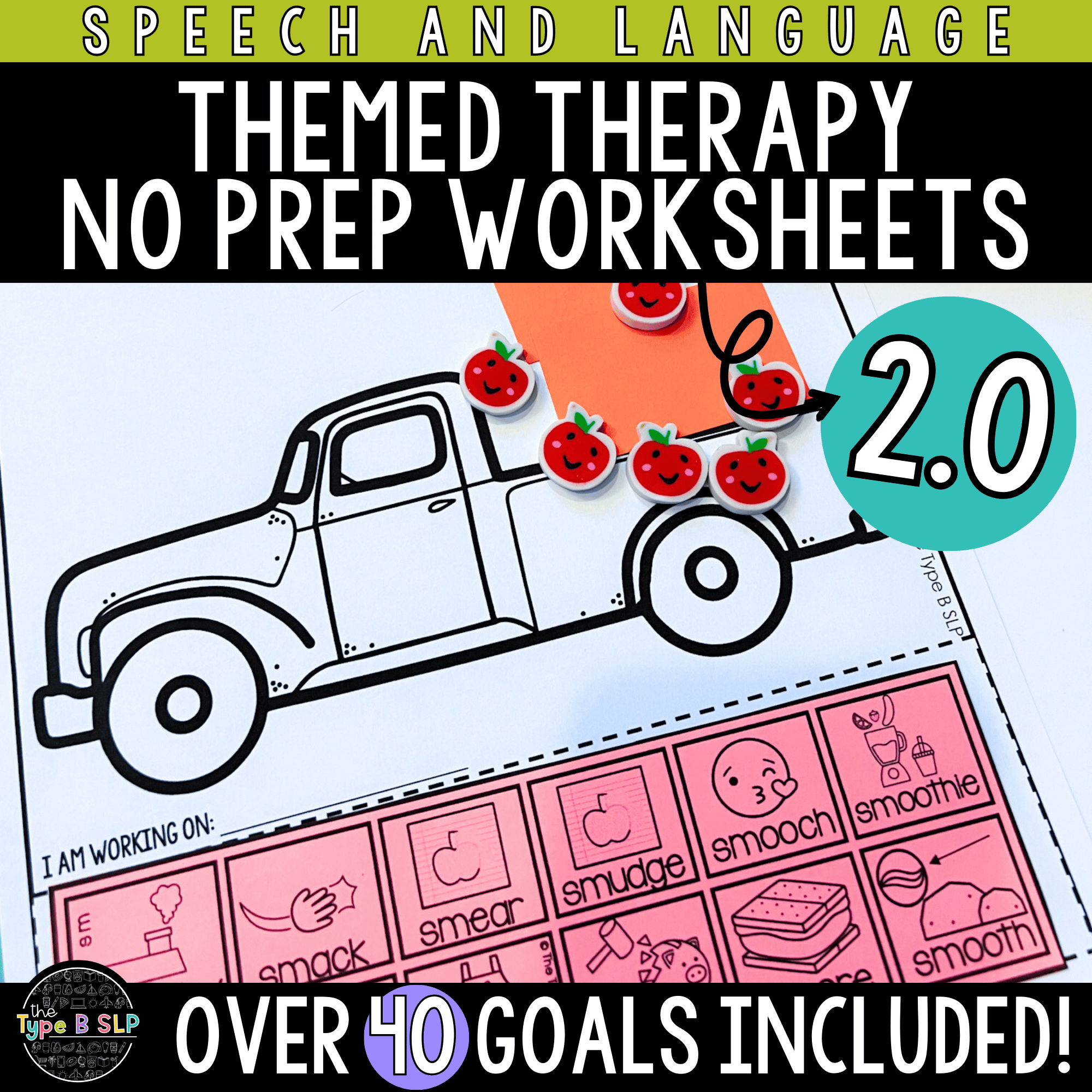 Yearlong No Prep Worksheets for Speech Therapy 2.0: Themed Therapy ...