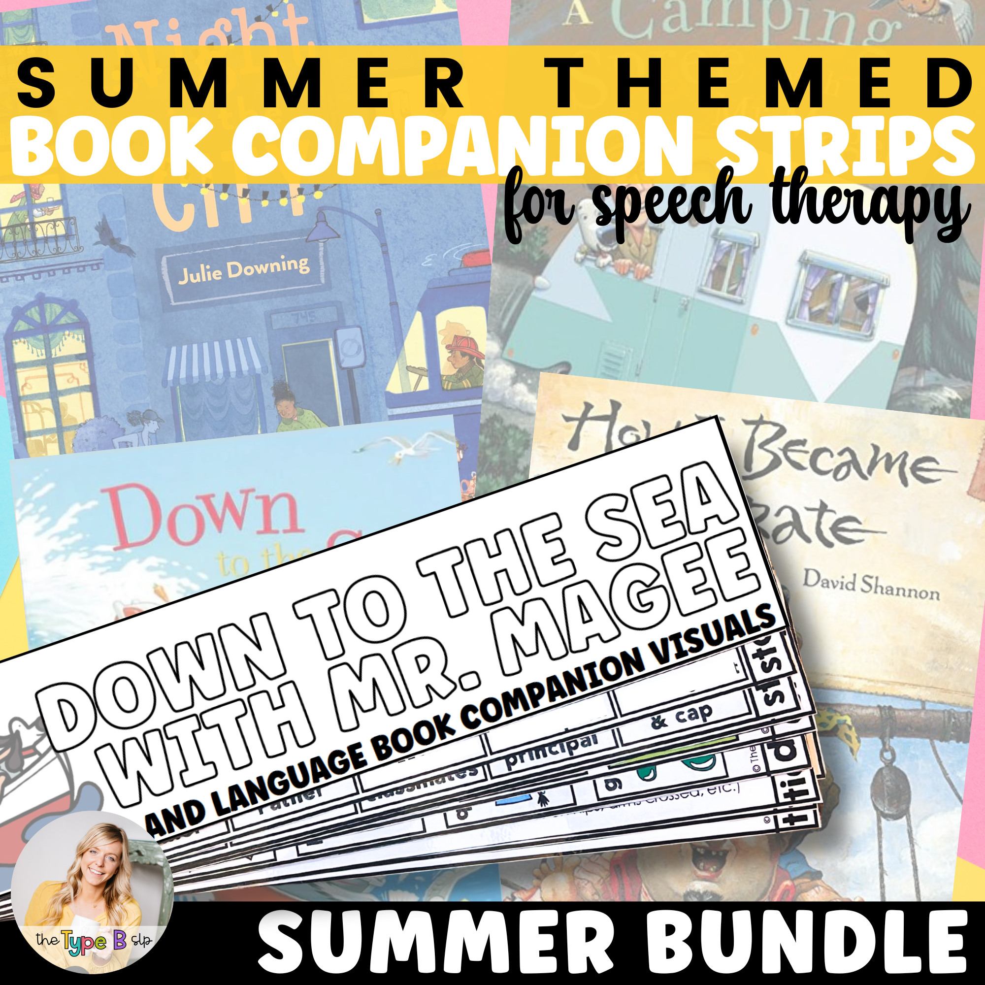 Speech Therapy Book Companion Strips: SUMMER BUNDLE – The Type B SLP