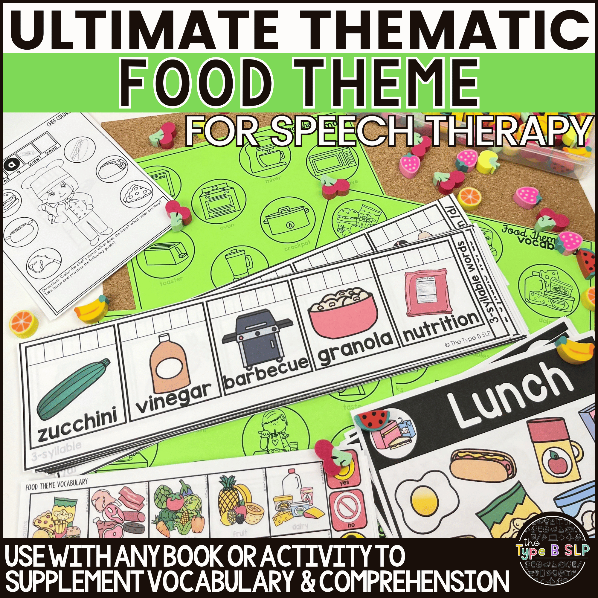 Ultimate Thematic FOOD UNIT for Speech Therapy: Ultimate Themed Therap ...