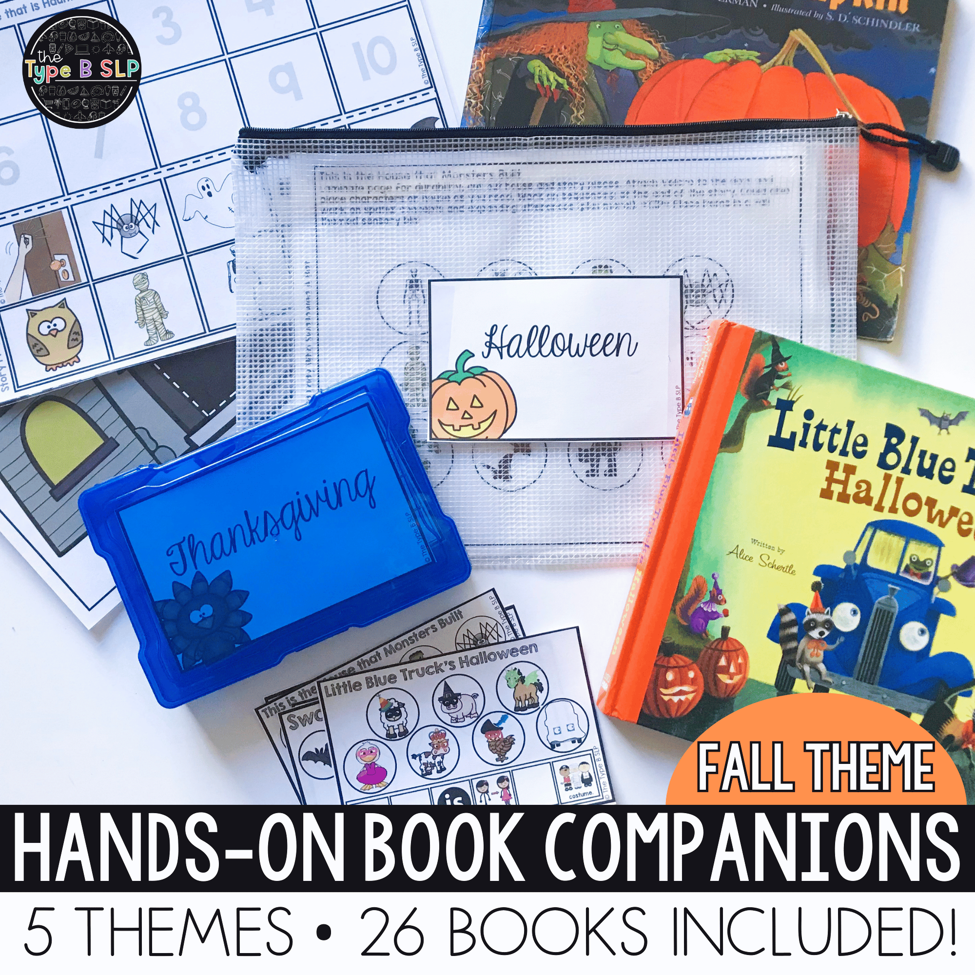 Fall Themed Hands-On Book Companions for Speech Therapy – The Type B SLP