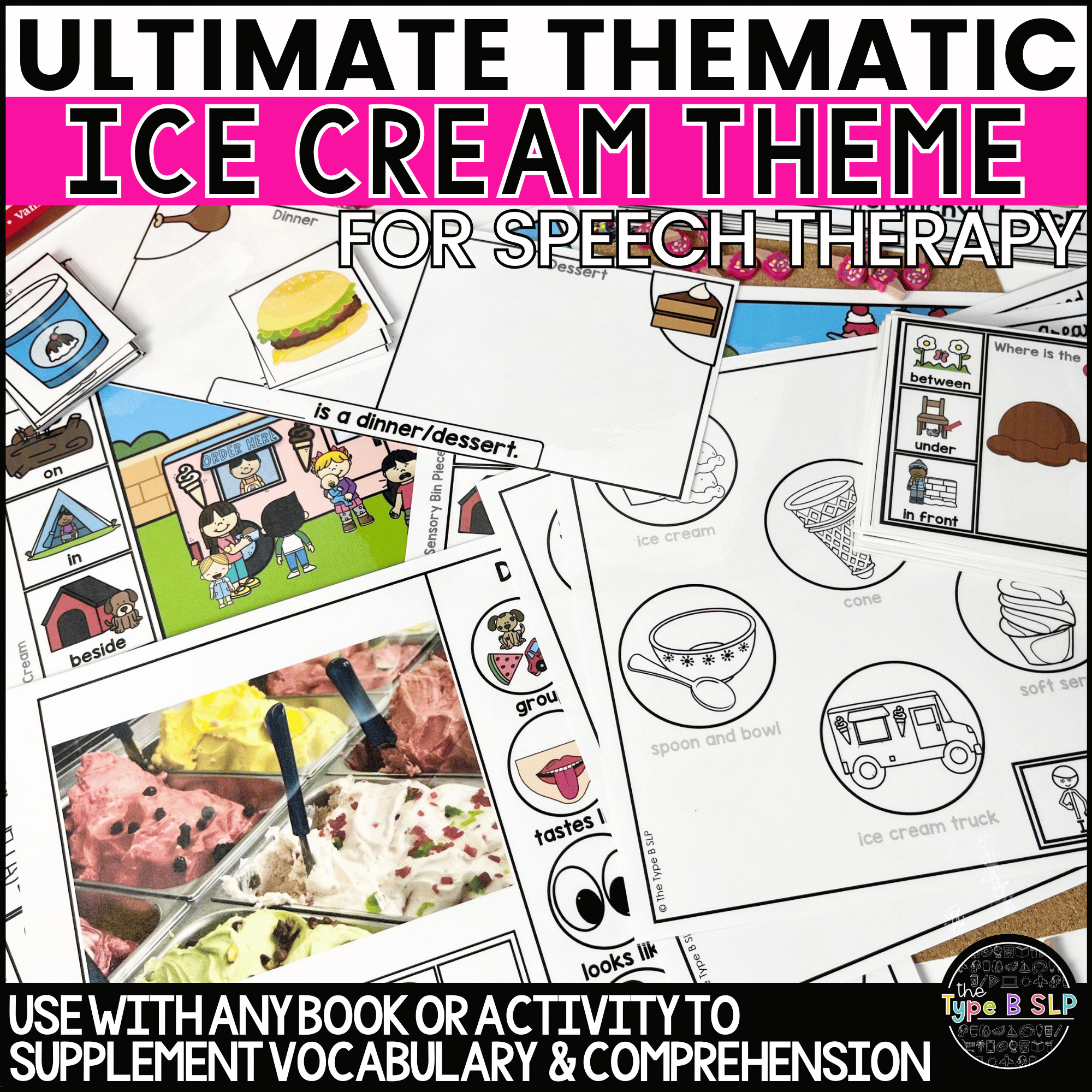 Ultimate Thematic ICE CREAM UNIT for Speech Therapy with BOOM CARDS ...