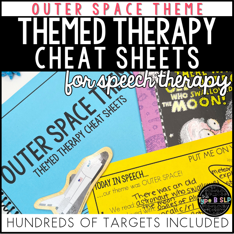 Outer Space Themed Word Lists | Themed Cheat Sheets for Speech Therapy ...