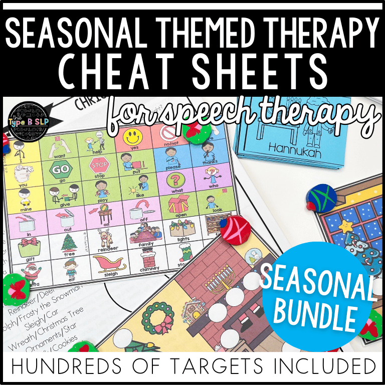 Seasonal Word Lists for Speech Therapy: Cheat Sheets for SLPs – The ...