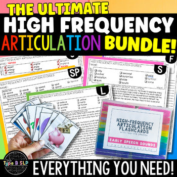 The Ultimate High Frequency Articulation Bundle for Speech Therapy ...