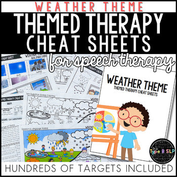 Weather Themed Word Lists | Cheat Sheets for Speech Therapy – The Type ...