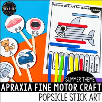 Apraxia of Speech Activity | Summer Themed Fine Motor Art – The Type B SLP