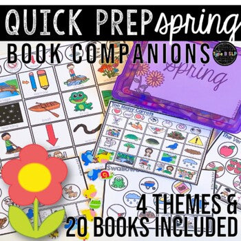 Spring Theme Speech Therapy Book Companions: Quick Prep – The Type B SLP
