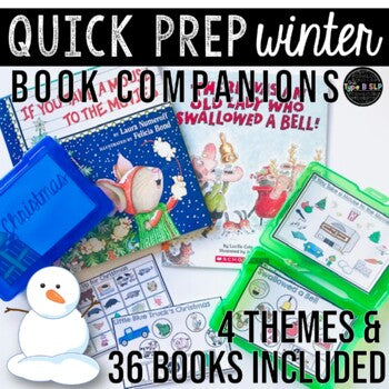Winter Theme Speech Therapy Book Companion Visuals: Play-Based Speech ...