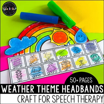 Weather Theme Headband Craft for Speech Therapy: Spring Craft for Spee ...