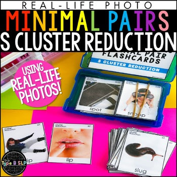 S Cluster Reduction Minimal Pairs: Real-Life Flashcards Print & Digita ...