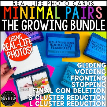 Real-Life Minimal Pairs Flashcards: Print & Digital BUNDLE – The Type B SLP