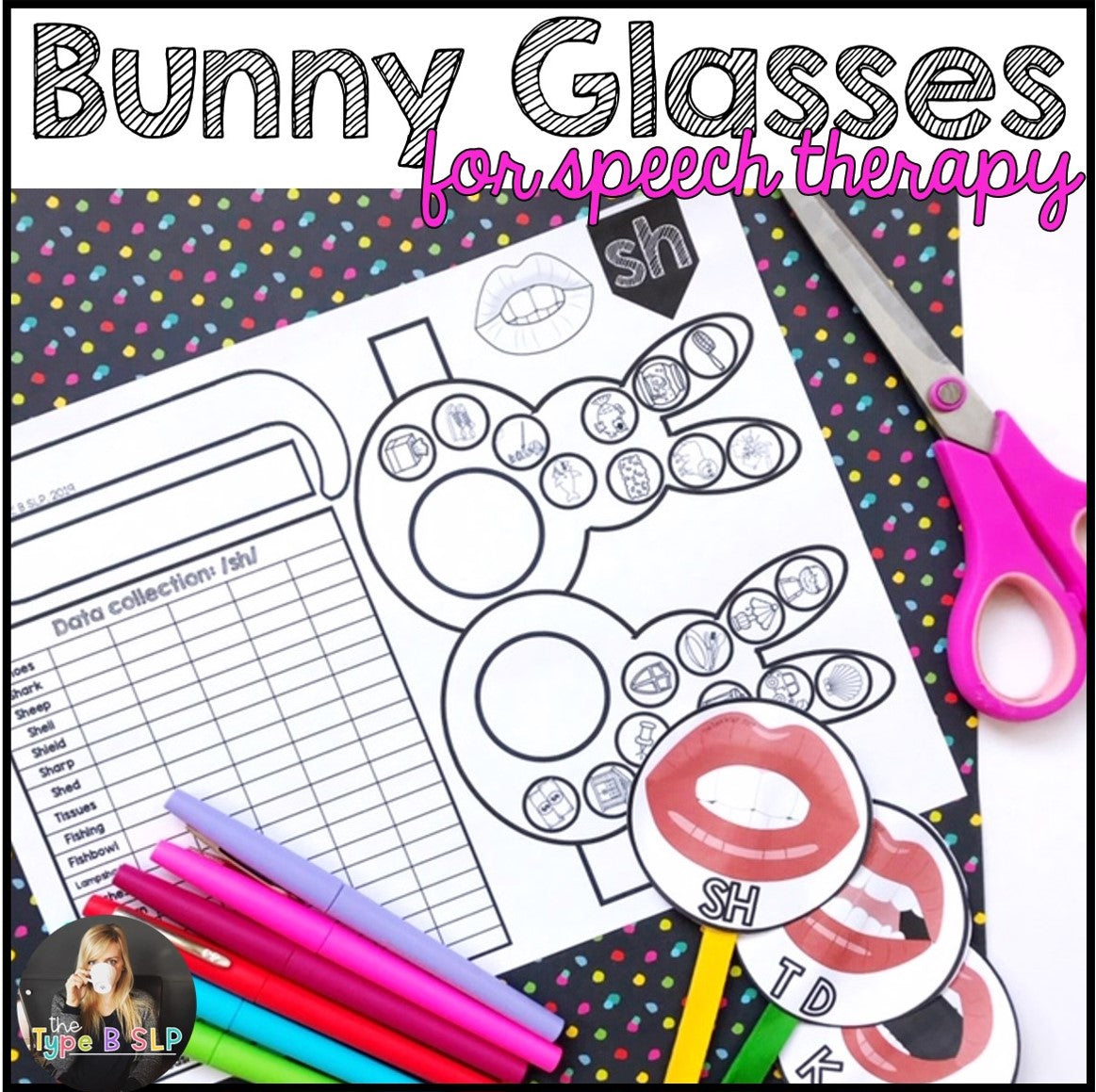 Spring Speech Therapy No Prep Craft: Funny Bunny Glasses – The Type B SLP
