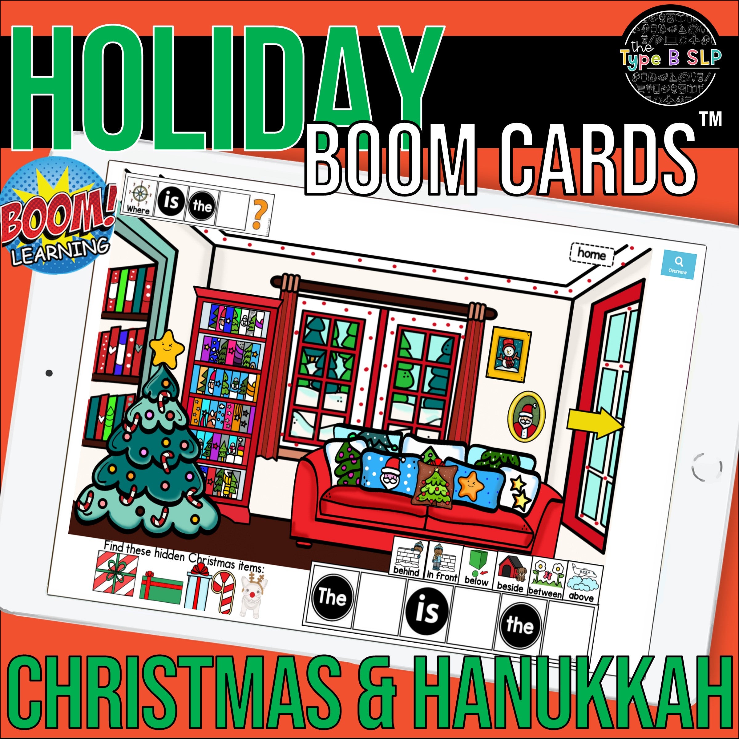 Christmas/Holiday Boom Cards™ for Speech Therapy with Sentence Strips ...