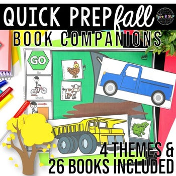 Fall Themed Hands-On Book Companions for Speech Therapy – The Type B SLP
